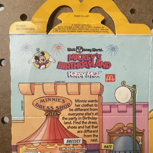 Disney | Toys | Vtg 988 Mcdonalds Happy Meal Box Disney Mickeys ...